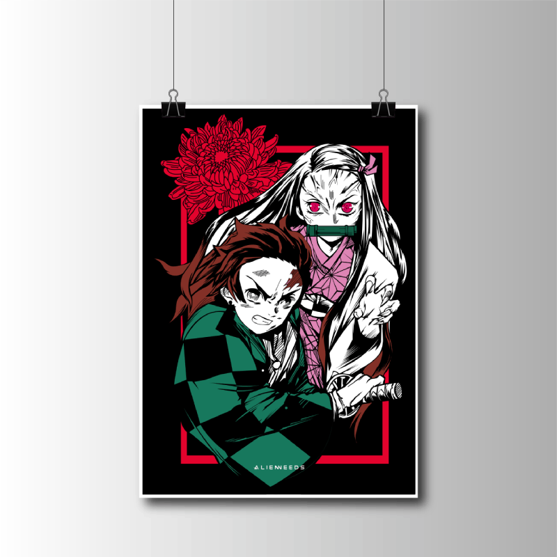 Nezuko Kamado – The Demon’s Resolve Poster (A3 & A4 Sizes) | Alienneeds